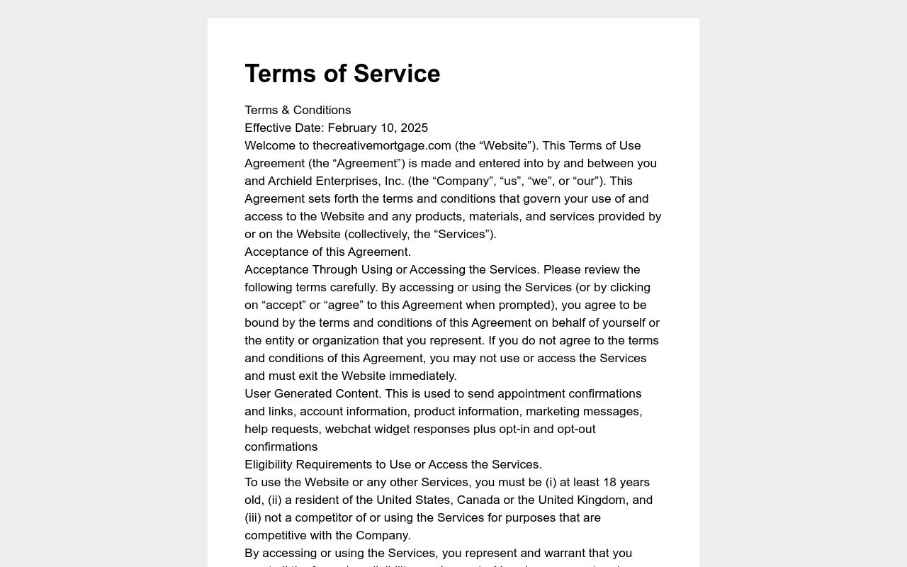 Terms of Service